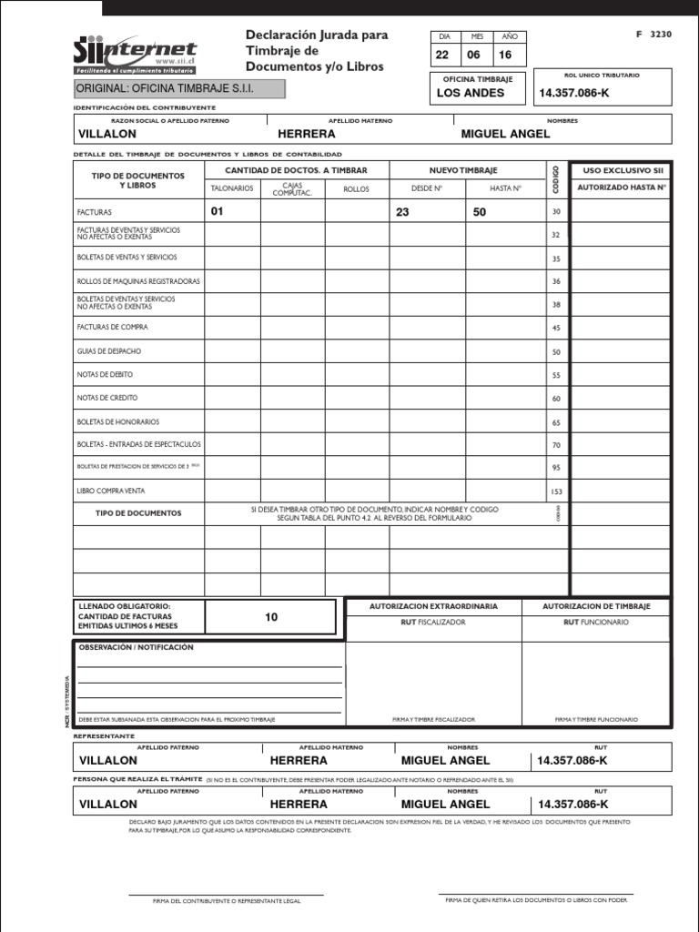 Declaración Jurada Timbraje Documentos | PDF | Contribuyente | Contabilidad