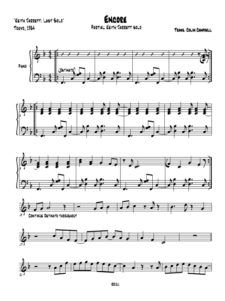 Encore Keith Jarrett | PDF