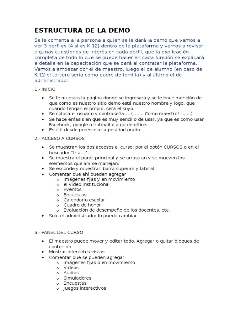 Estructura de La Demo | PDF | Prueba (evaluación) | Archivo de computadora