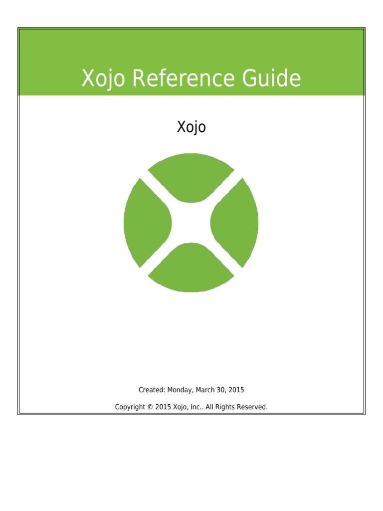 Xojo Reference Guide | PDF | Ios | Tab (Gui)