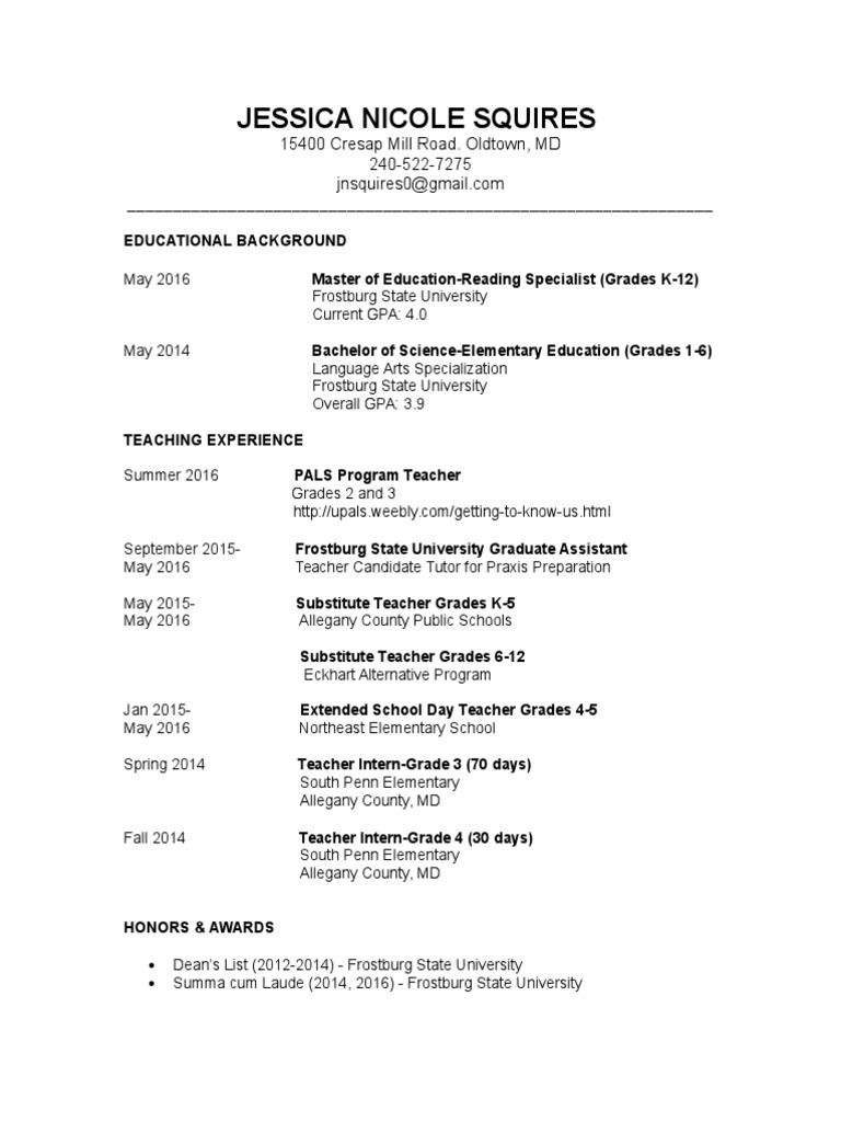 Resume Final | PDF