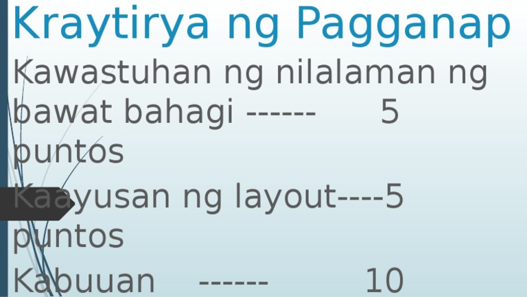 Kraytirya NG Pagganap | PDF