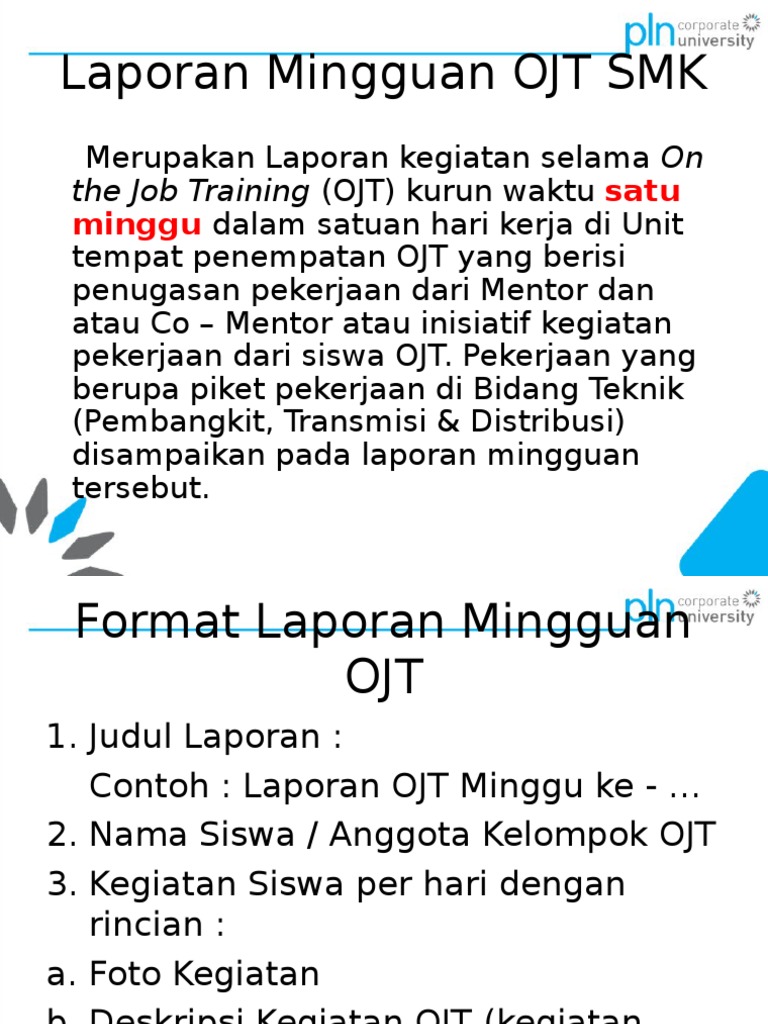 Format Laporan OJT | PDF