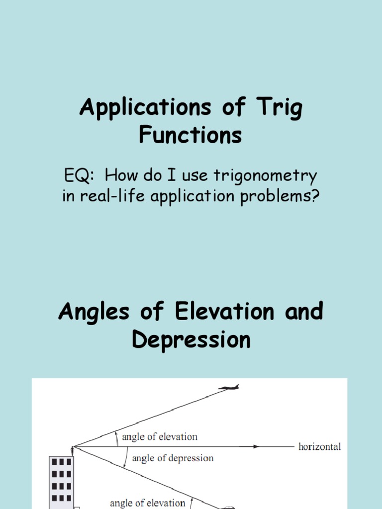 Trig Application | PDF