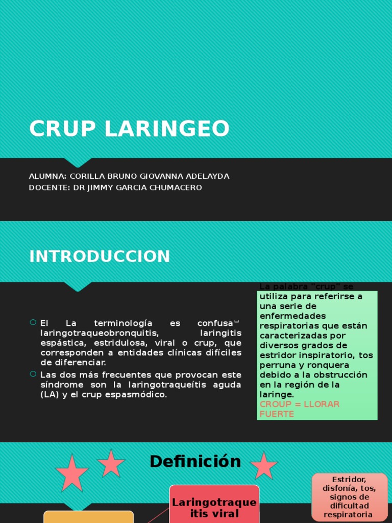 Crup Laringeo | PDF | Otorrinolaringología | Neumología
