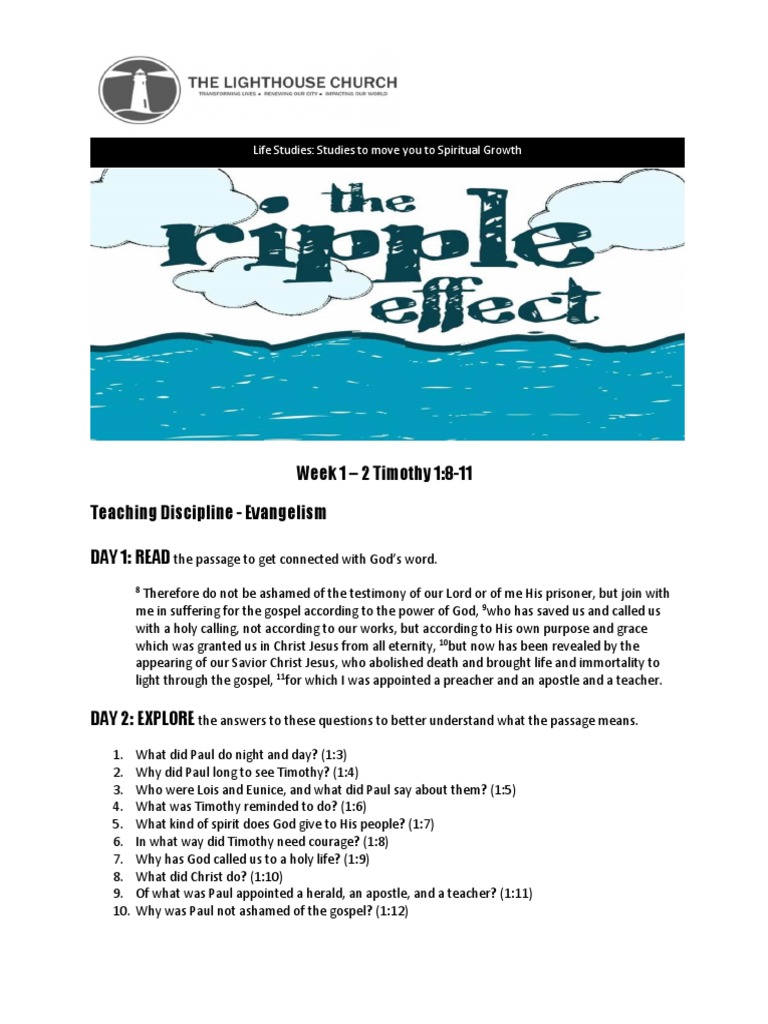The Ripple Effect | PDF | Paul The Apostle | The Gospel