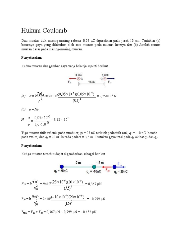 Soal Dan Solusi Hukum Coloumb | PDF
