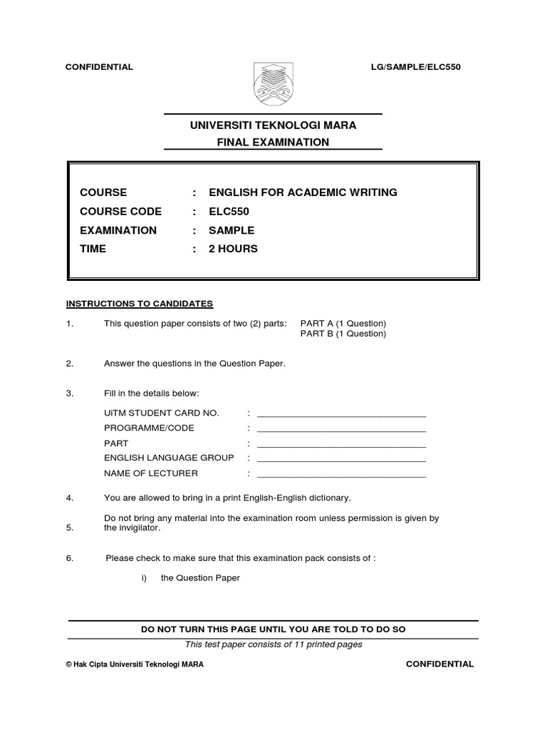 Elc550 Sample Final Exam Cover