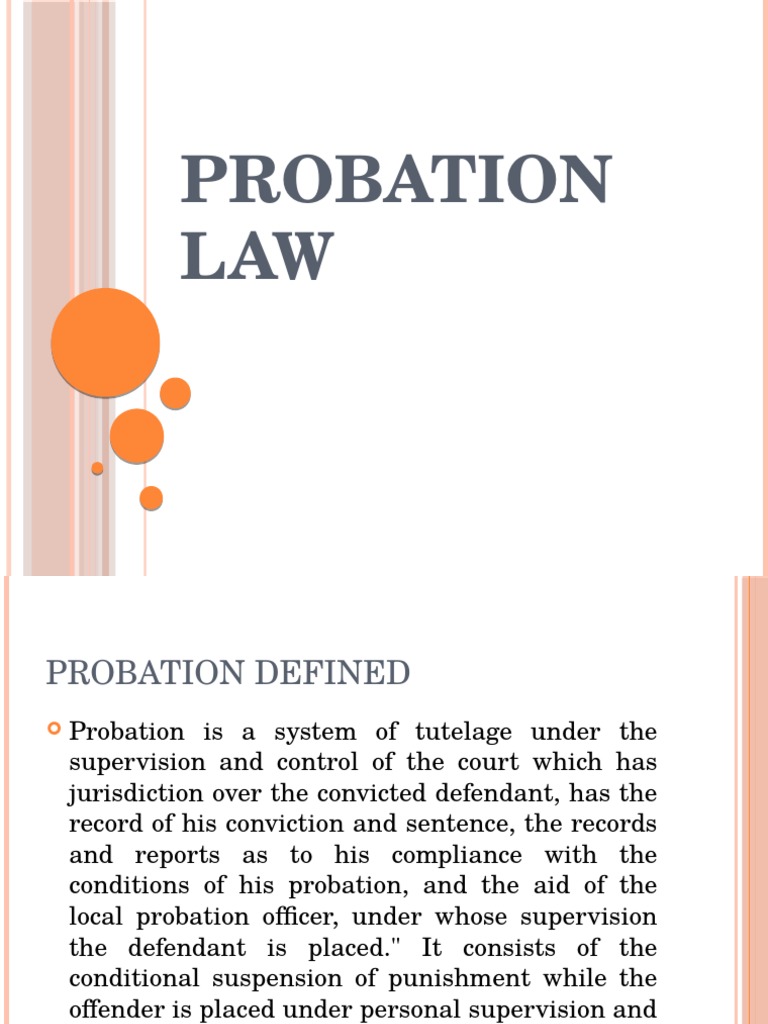 Probation Law | PDF