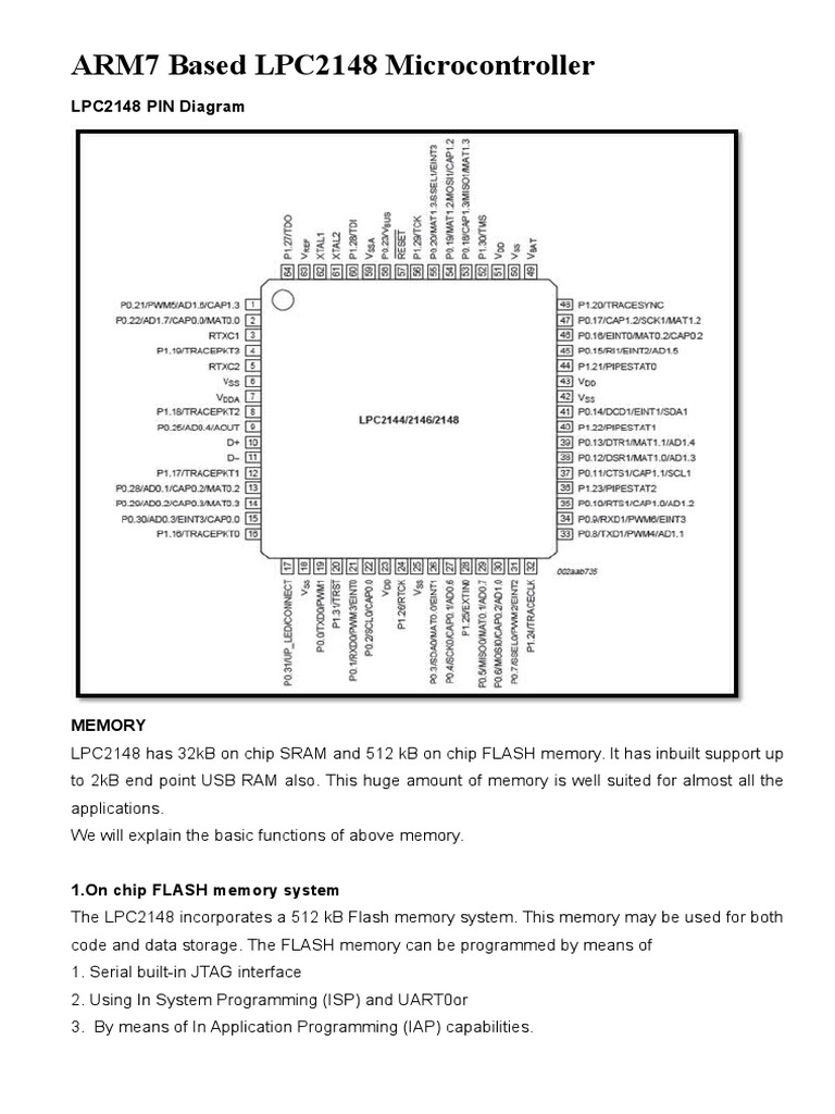 ARM7 Based LPC2148 Microcontroller | PDF | Flash Memory | Digital Electronics