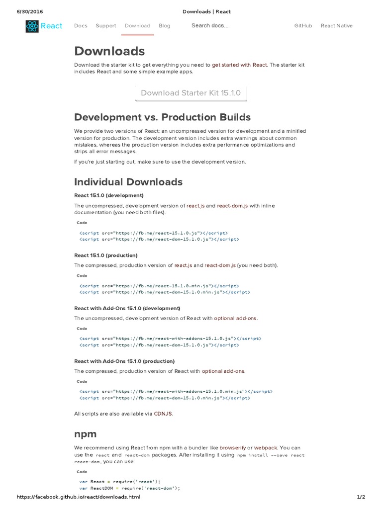 Downloads: Development vs. Production Builds | PDF | Art