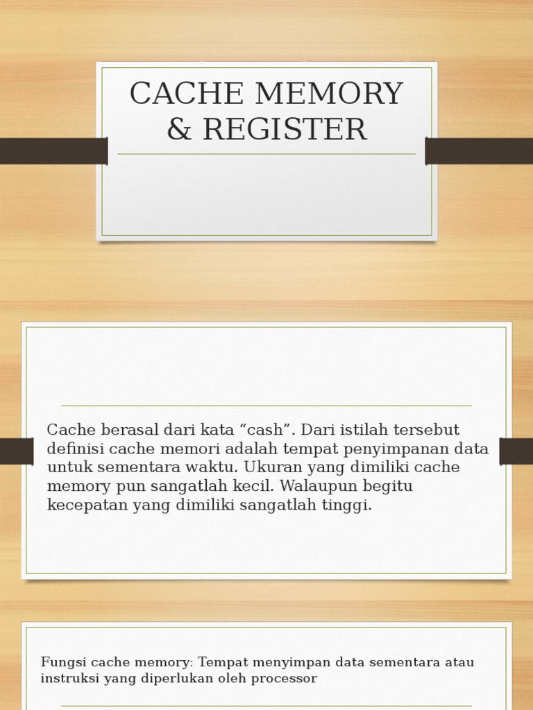 Apa Itu Cache & Register | PDF