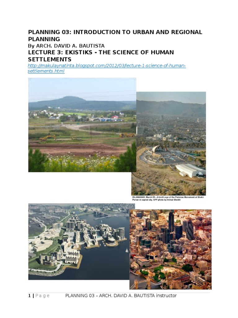 Ekistics: Principles of Human Settlements | PDF | Mathematical ...
