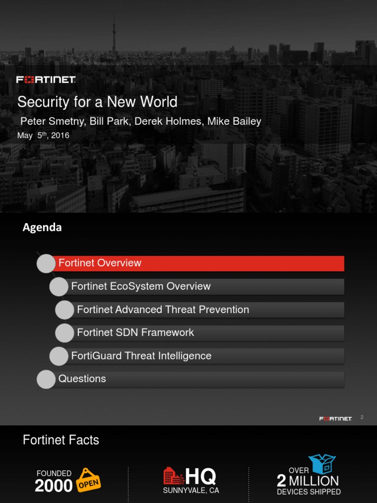 Fortinet Ecosystem Overview | PDF | Denial Of Service Attack | Cloud ...