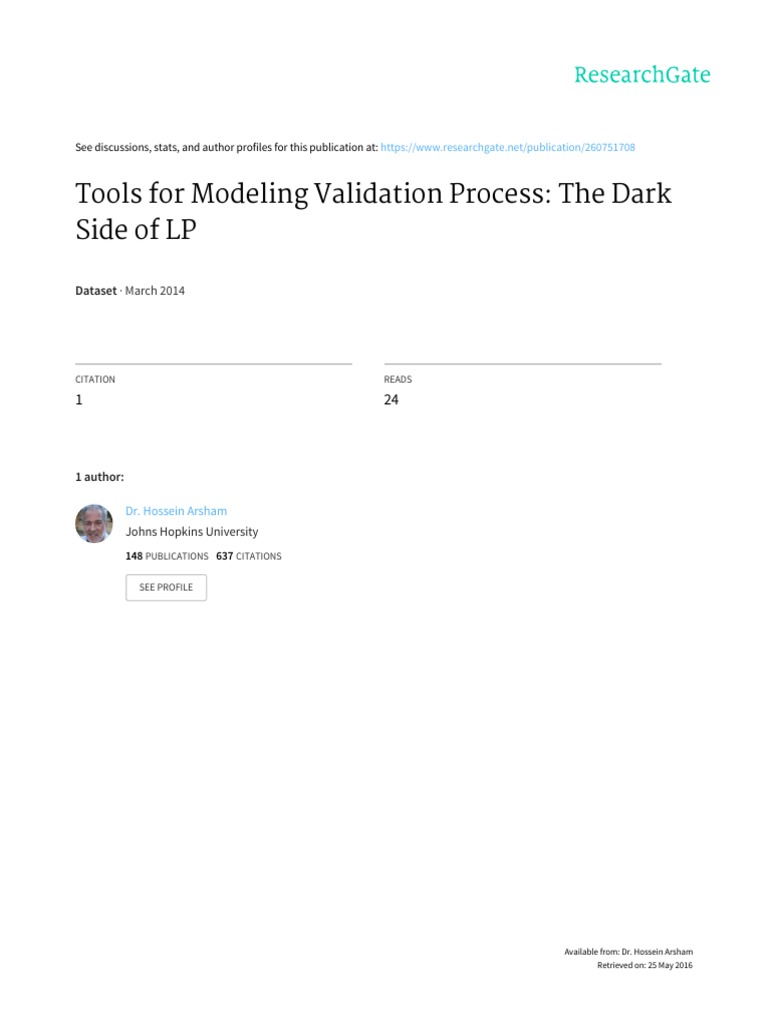 LP Validation Process | PDF | Linear Programming | Algorithms And Data Structures