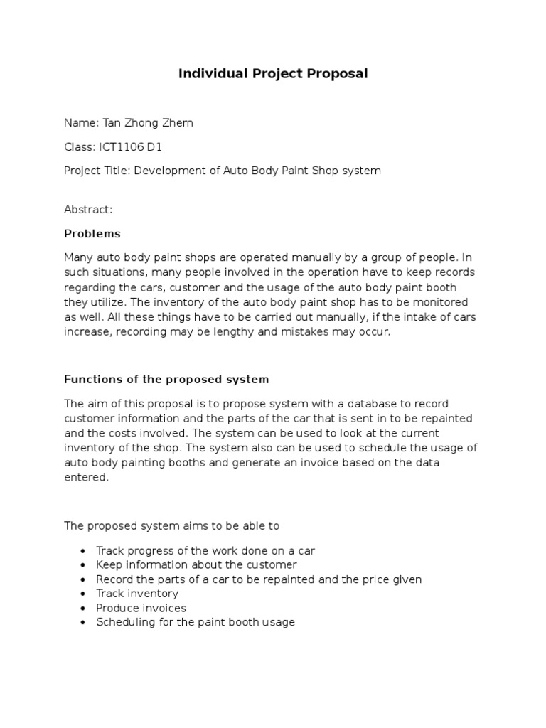 Project Proposal Ict | PDF