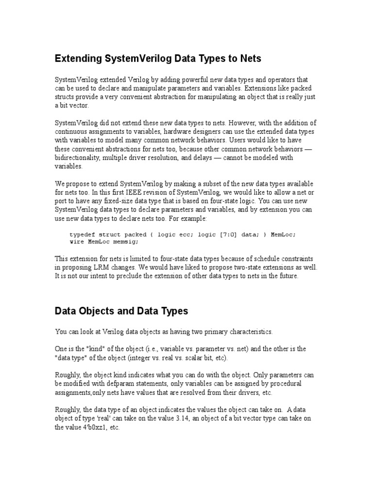 System Verilog | PDF | Array Data Type | Data Type