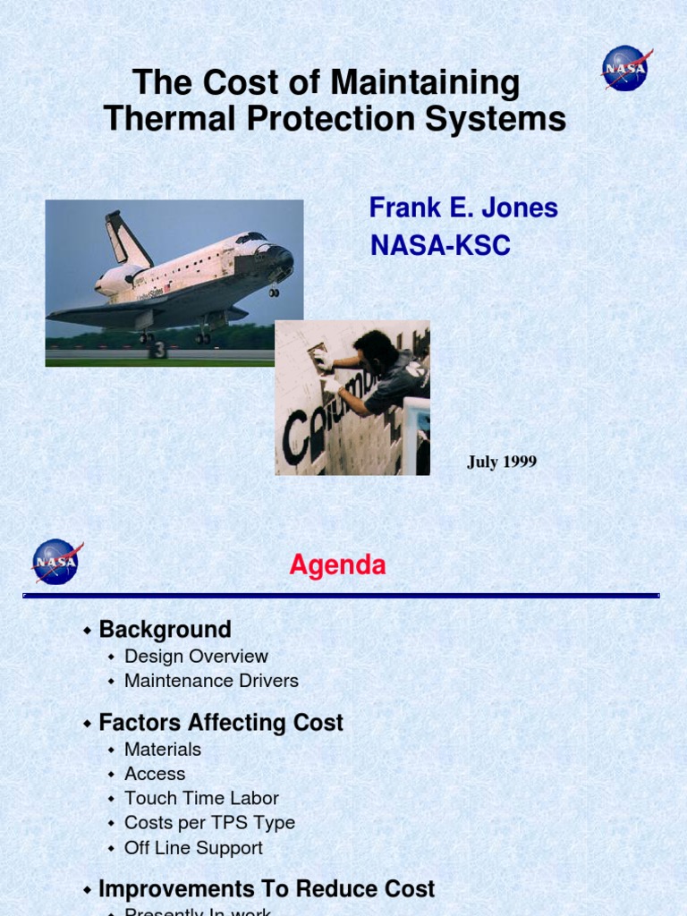 Thermal Protection System Cost Analysis | PDF | Space Shuttle Thermal ...