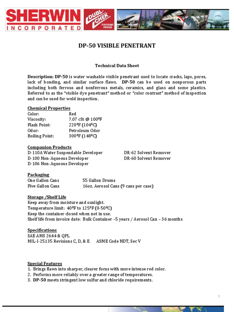 Dp-50 Hoja de Datos Tecnicos | PDF | Solvent | Water