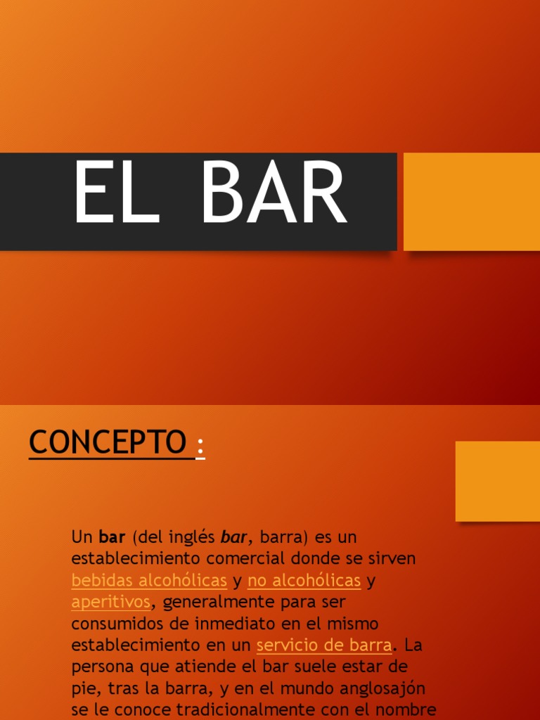 La evolución y diversidad de los bares a través de la historia | PDF ...