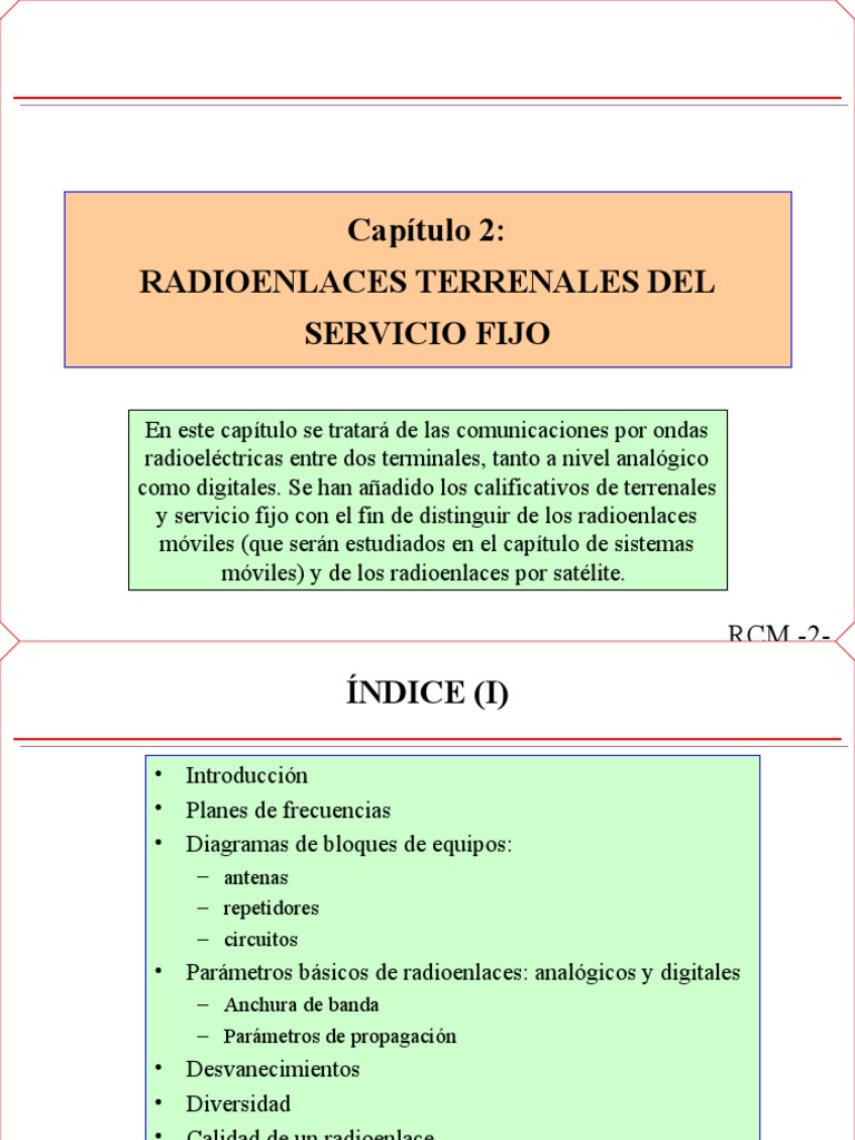 RCM 2 | PDF | Antena (Radio) | Ingeniería en telecomunicaciones
