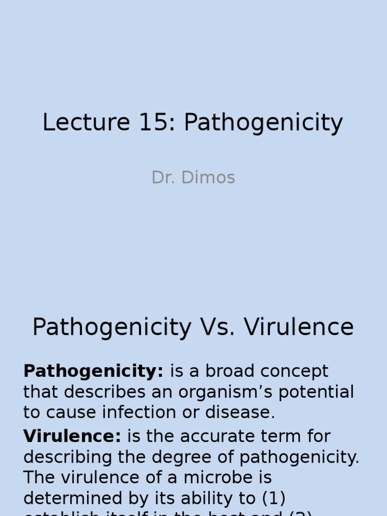 Understanding Pathogenicity and Virulence | PDF