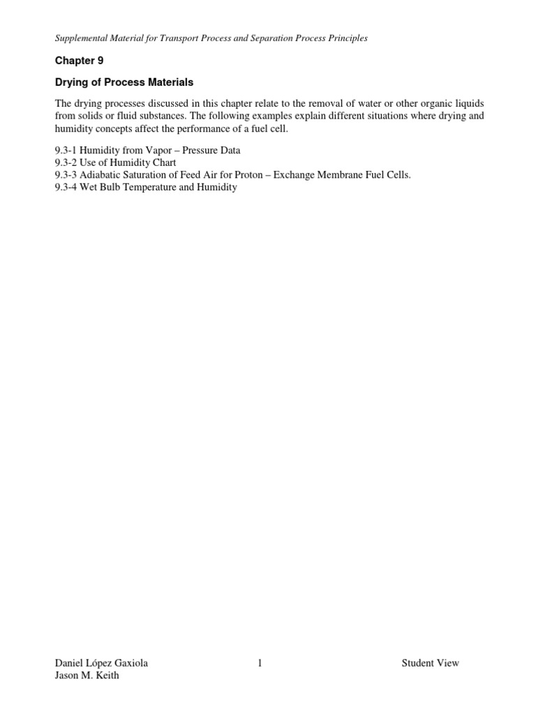 Chapter 9 - Geankoplis PDF | PDF