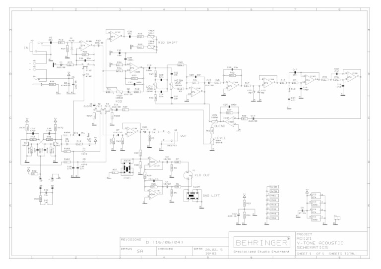 Behringer Adi-21 Schematic | PDF