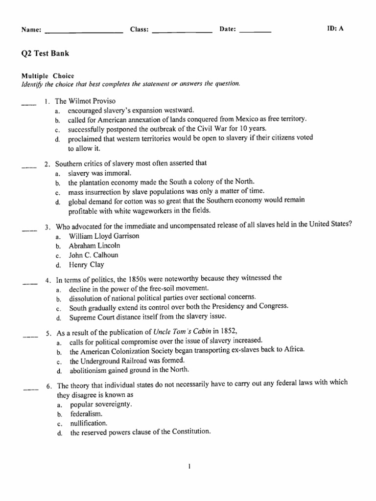 Test Bank Apush | PDF