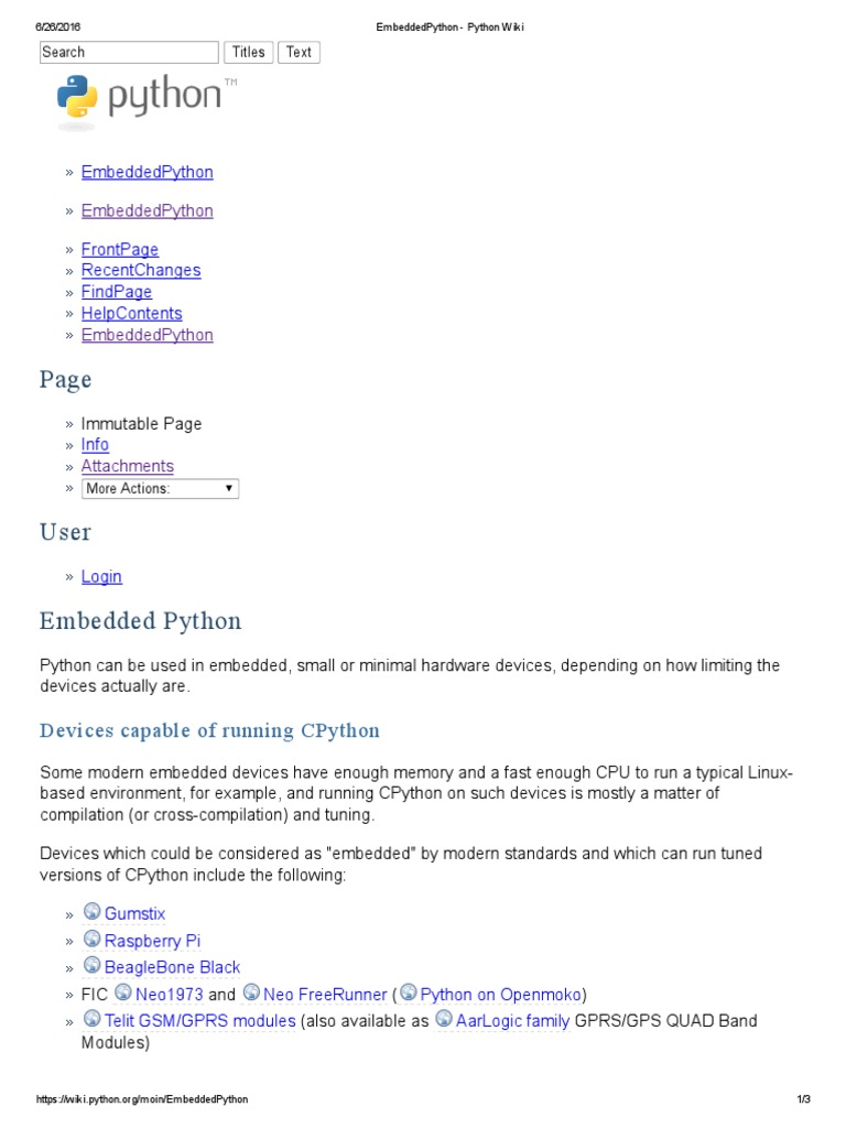 EmbeddedPython - Python | PDF