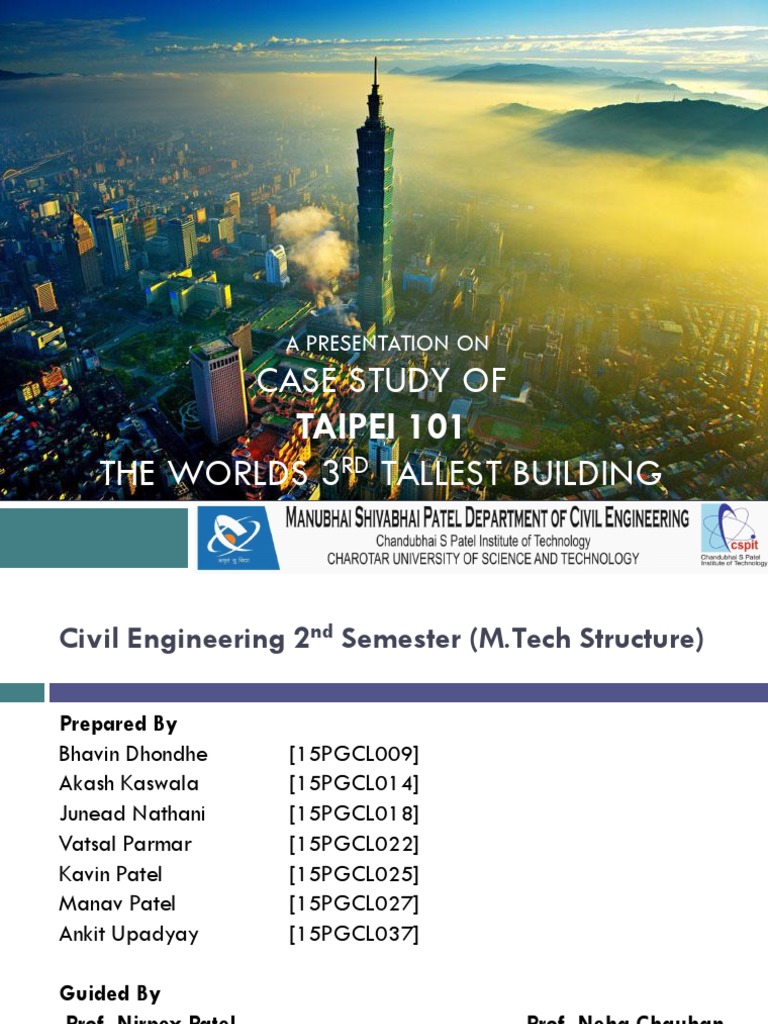 Presentation On Case Study of Taipei 101 by Akash | PDF | Framing (Construction) | Structural ...