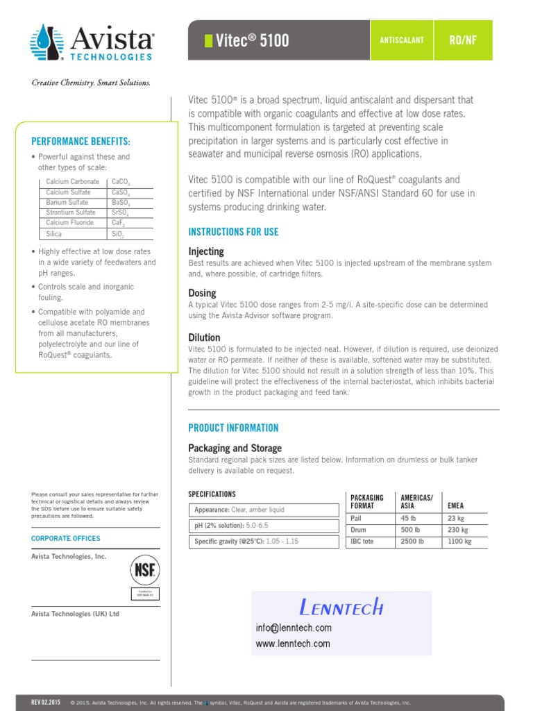 Avista PDS Vitec 5100 L | PDF