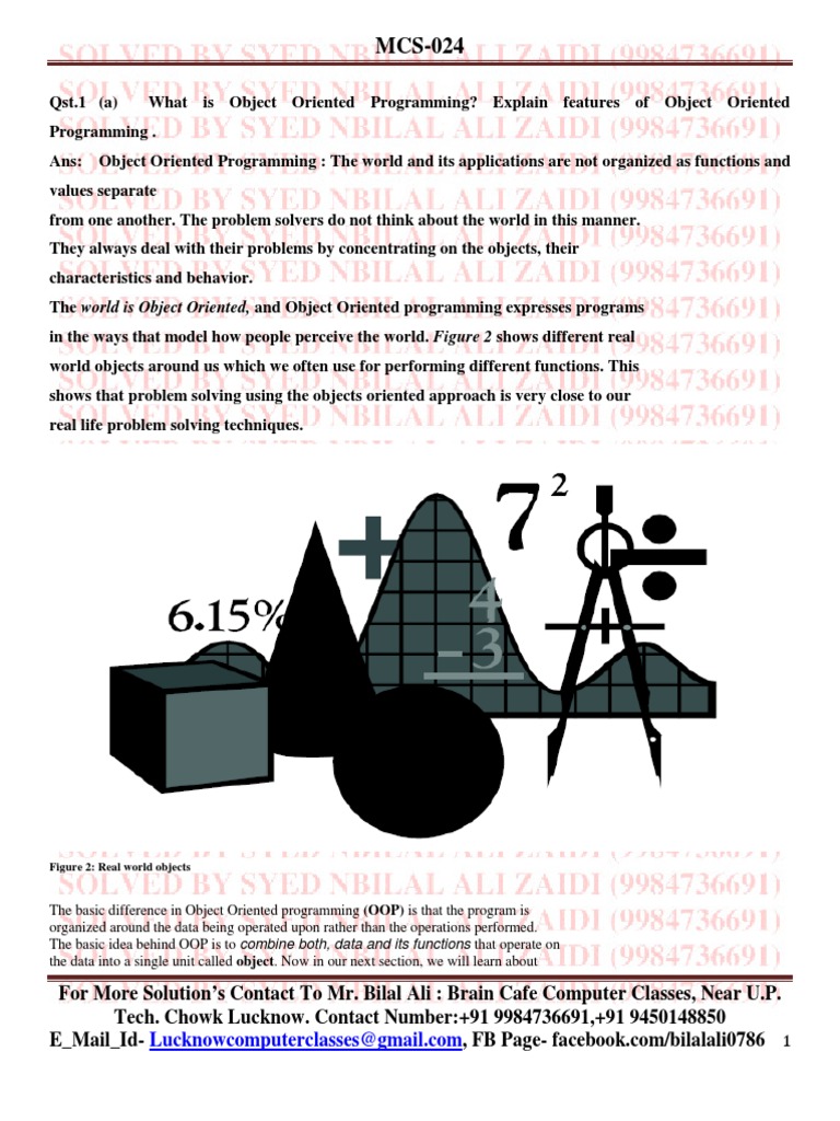 MCS-024 Solved Assignment 2015-16 | PDF | Inheritance (Object Oriented Programming) | Java ...