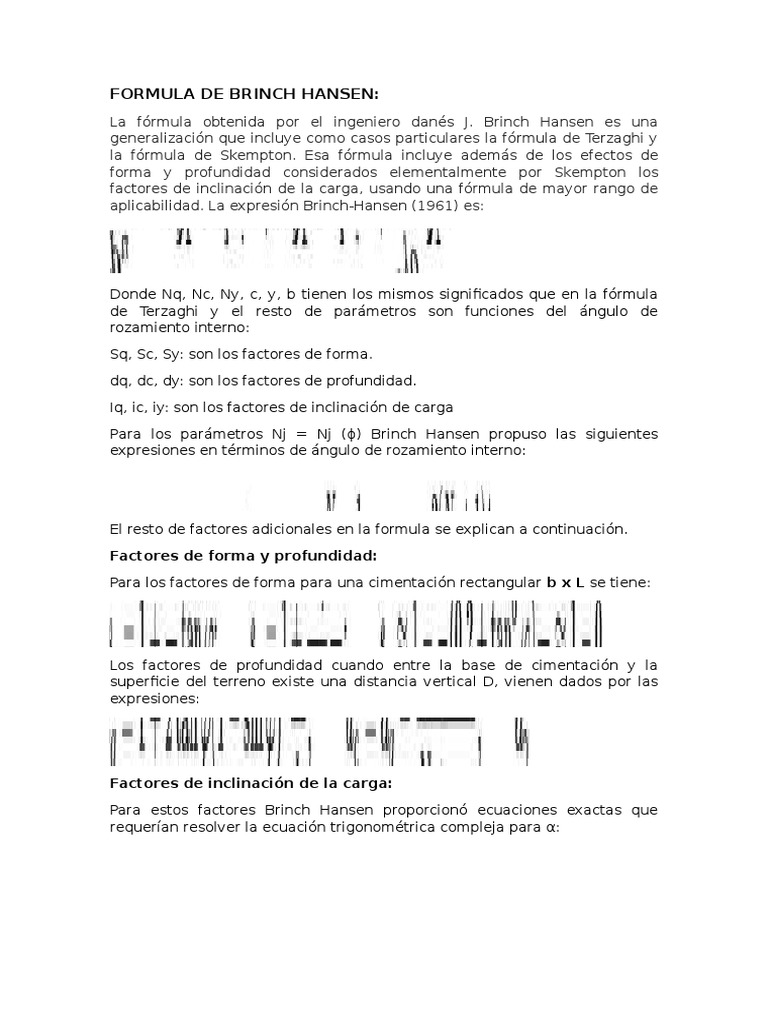 Formula de Brinch Hansen | PDF
