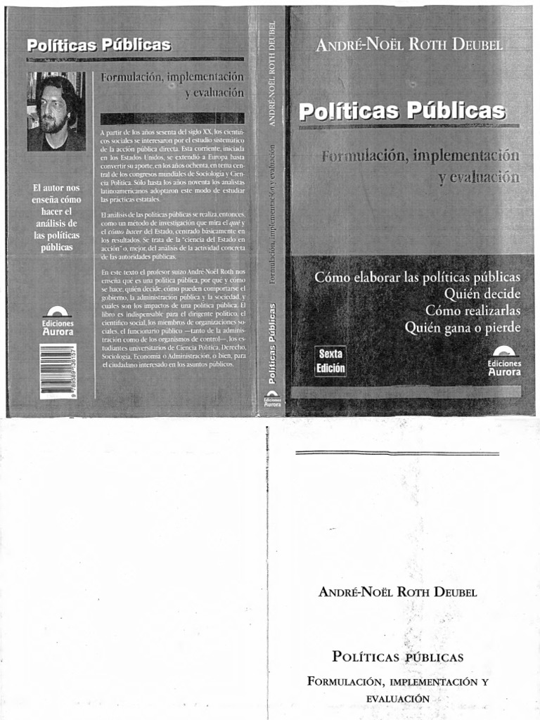 Políticas Públicas Andre Noel Roth | PDF | Estado (política) | Ciencias ...