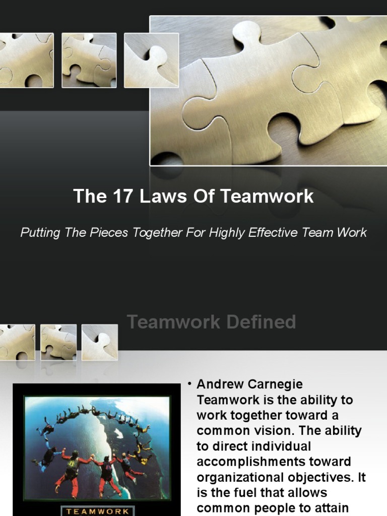 17 Laws of Teamwork Explained | PDF | Social Psychology | Cognition