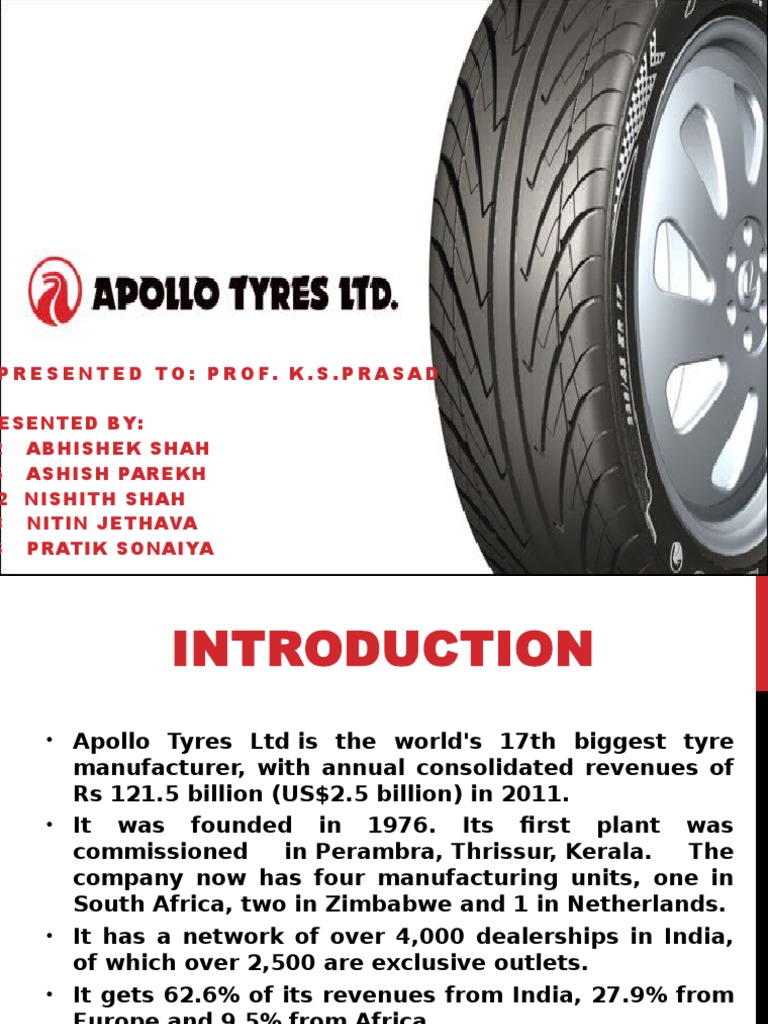 Apollo Tyre | PDF | Tire | Rubber Product