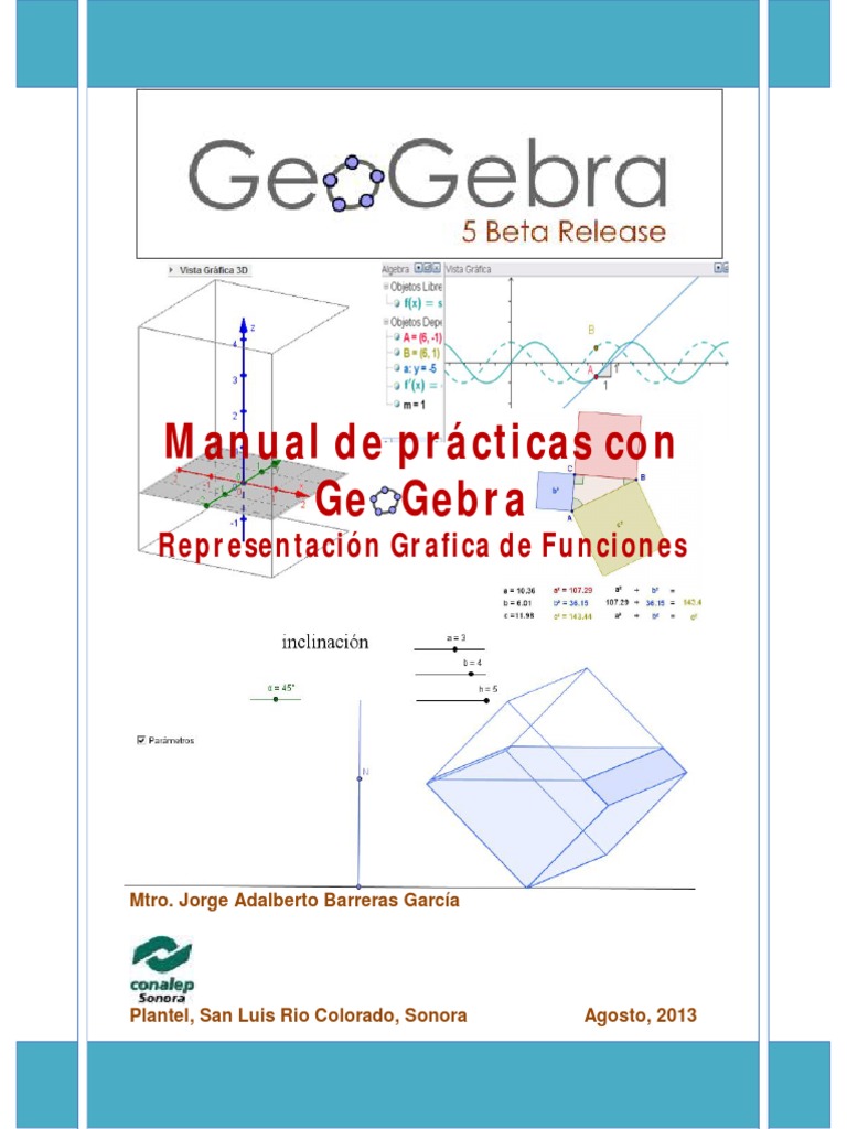 Practicando Grafica de Funciones Con GEOGEBRA 5 | PDF | Point and Click | Línea (geometría)