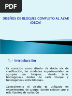 Diseño de Bloques Completamente Al Azar | PDF | Análisis de variación | Aleatoriedad