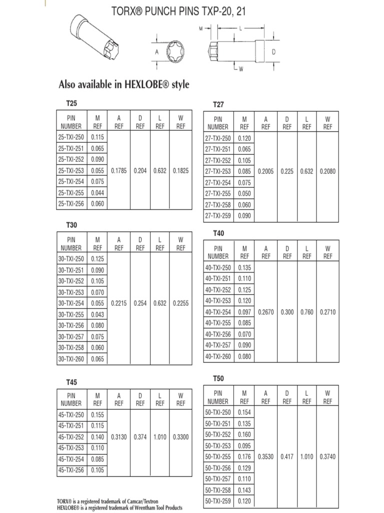 Torx Punch Pins | PDF