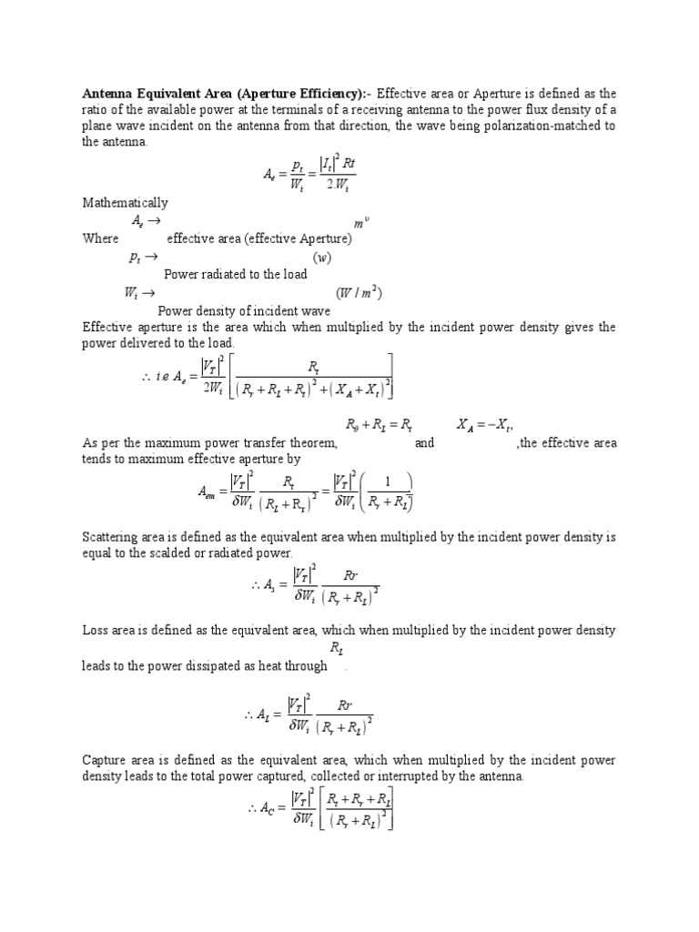 Antenna Equivalent Area | PDF