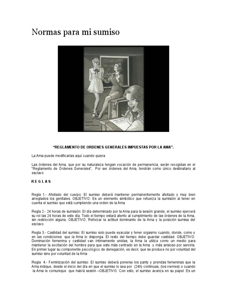 Normas para el Sumiso en BDSM | PDF | Dominación y sumisión | Esclavitud