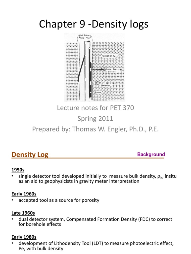 Density Log | Porosity | Applied And Interdisciplinary Physics