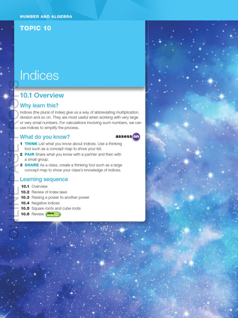 c10 Indices | PDF | Fraction (Mathematics) | Multiplication