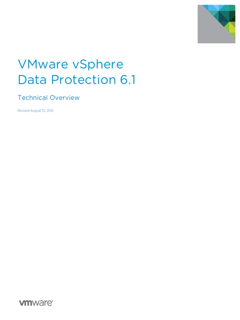 VMware VSphere Data Protection Overview | PDF
