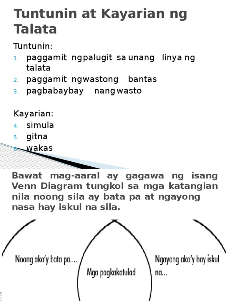 Tuntunin at Kayarian NG Talata | PDF