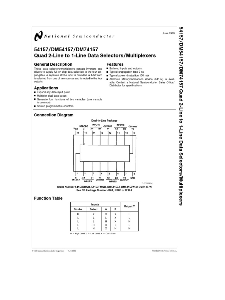 74LS157 Datasheet PDF | PDF | Computer Engineering | Electrical Engineering