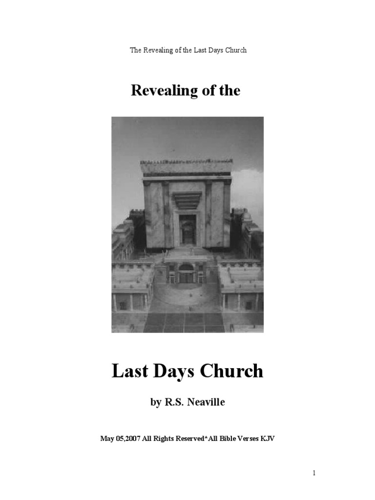 The Revealing of The Last Days Church | PDF | Jesus | Christianity