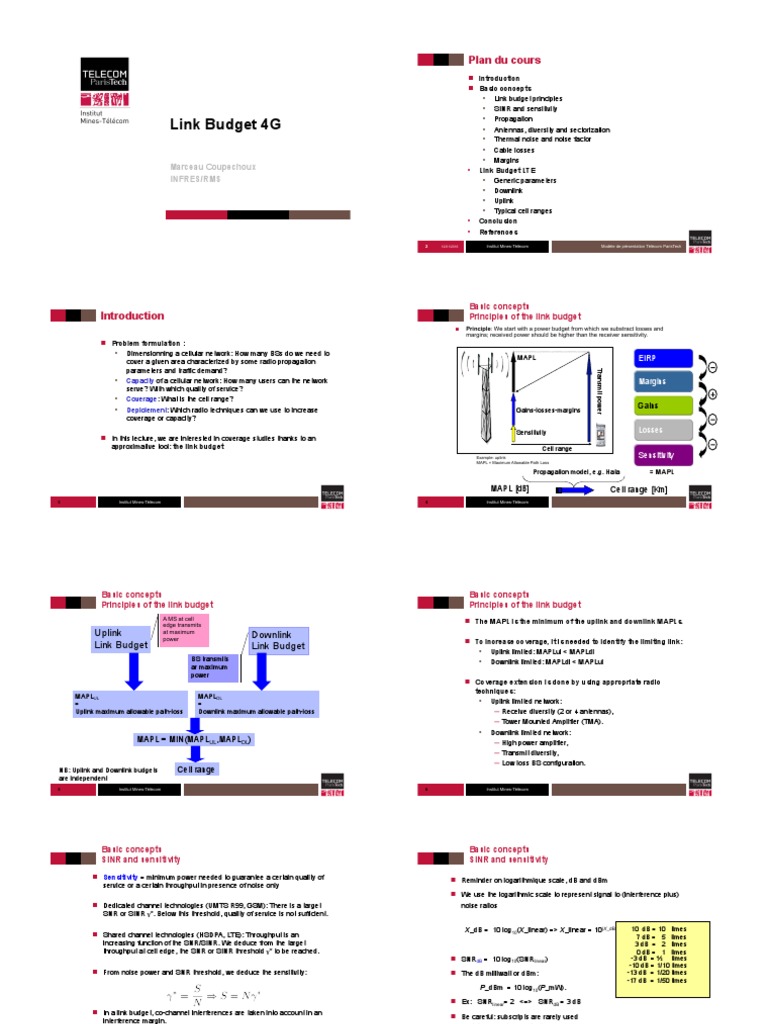Link Budget analysis | Mimo | Antenna (Radio)