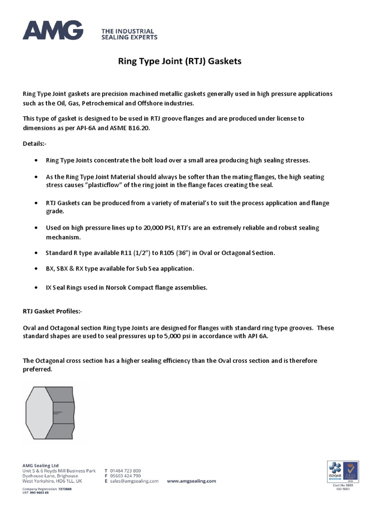 Amg RTJ Data | PDF | Plumbing | Gas Technologies